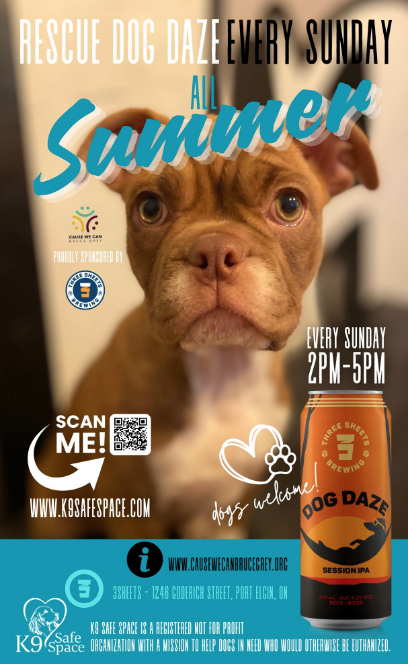 Rescue DOG DAZE – Every Sunday all summer long at Three Sheets Brewing ...