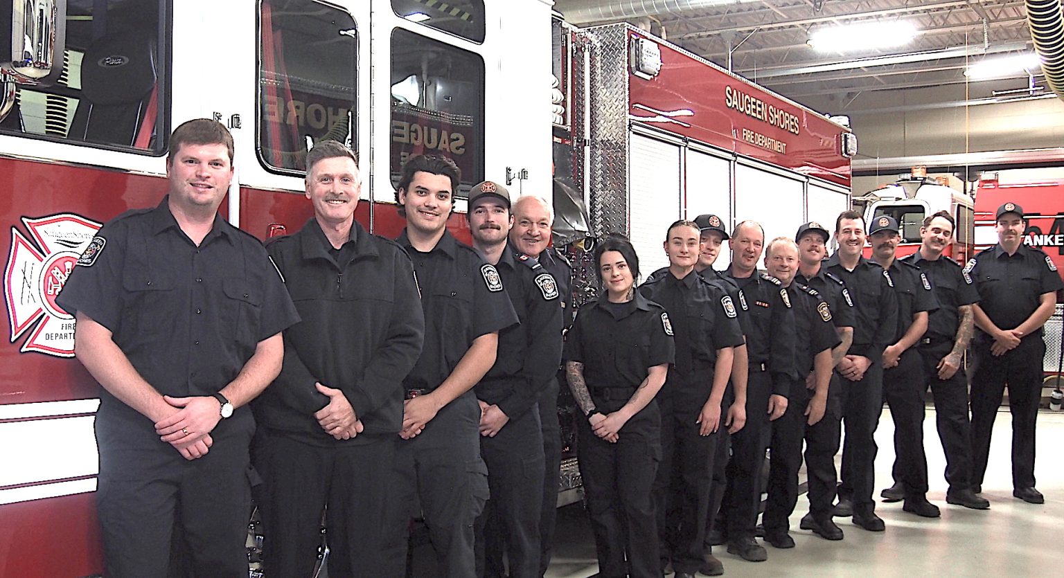 New fire truck ‘pushed’ into Southampton Fire Hall | Saugeen Times